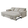 House of Hampton® Convertible Sofa Couch With Pull Out Couch Bed, Sleeper Sofa Bed, Chenille ...